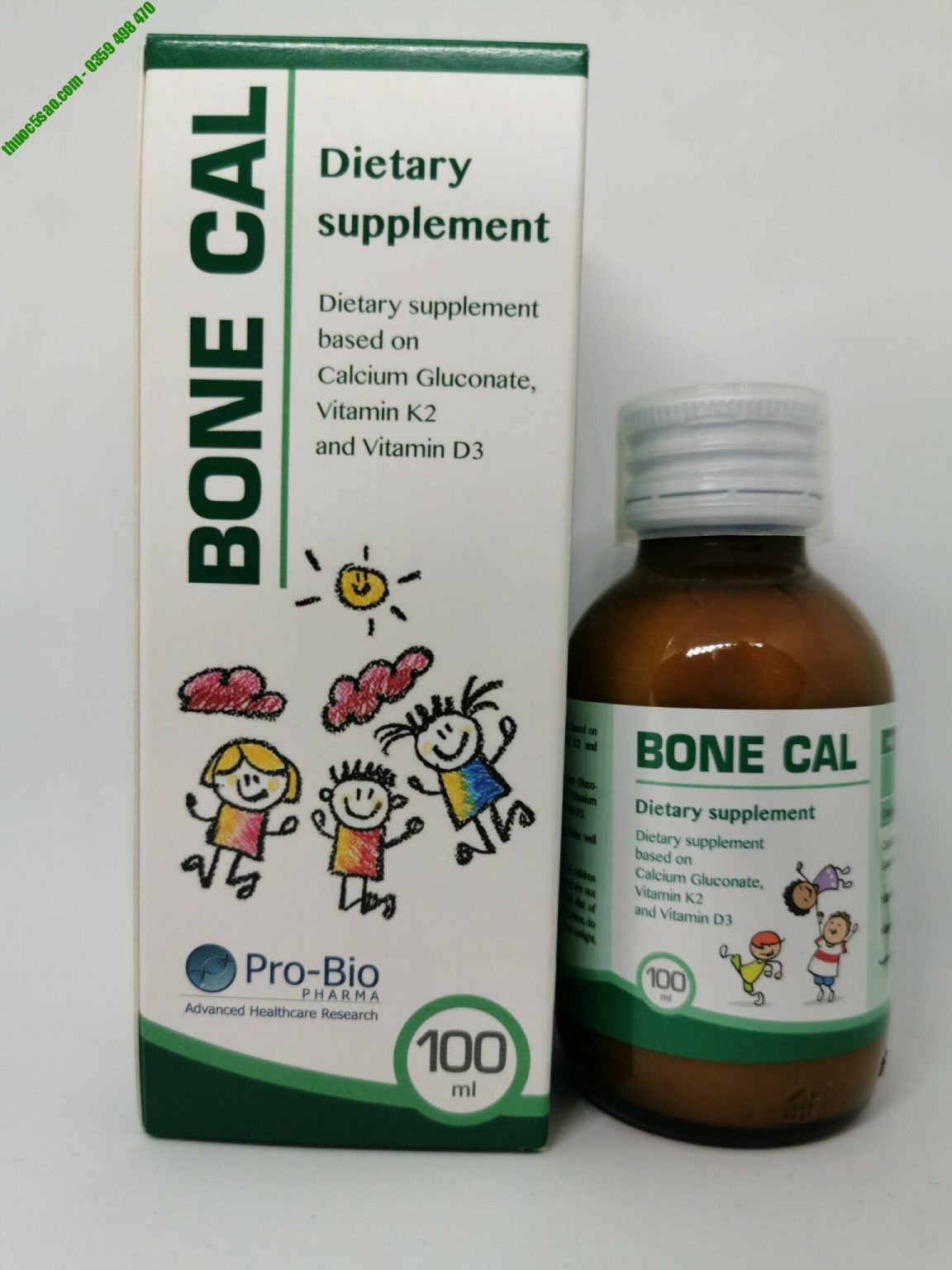 Bone Cal 100ml tăng hấp thu canxi giúp phát triển chiều cao của trẻ