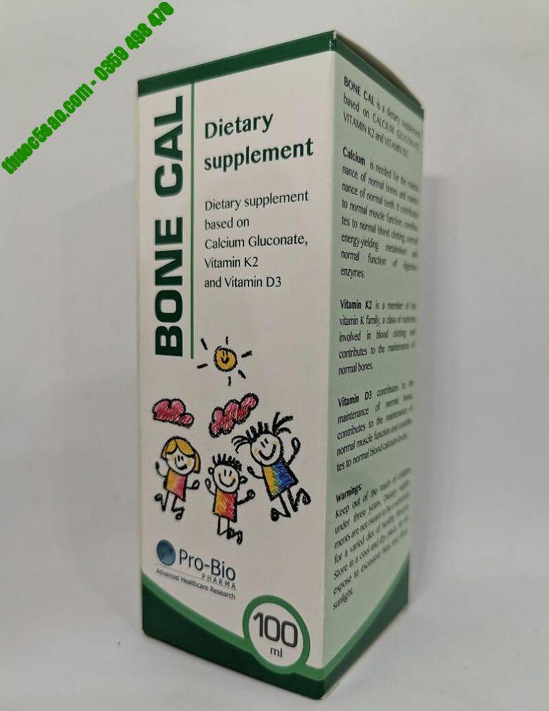 Bone Cal 100ml tăng hấp thu canxi giúp phát triển chiều cao của trẻ