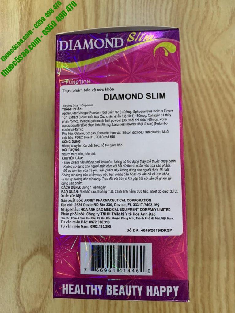 DIAMOND SLIM Viên uống giảm cân hiệu quả - Ưu đãi lớn