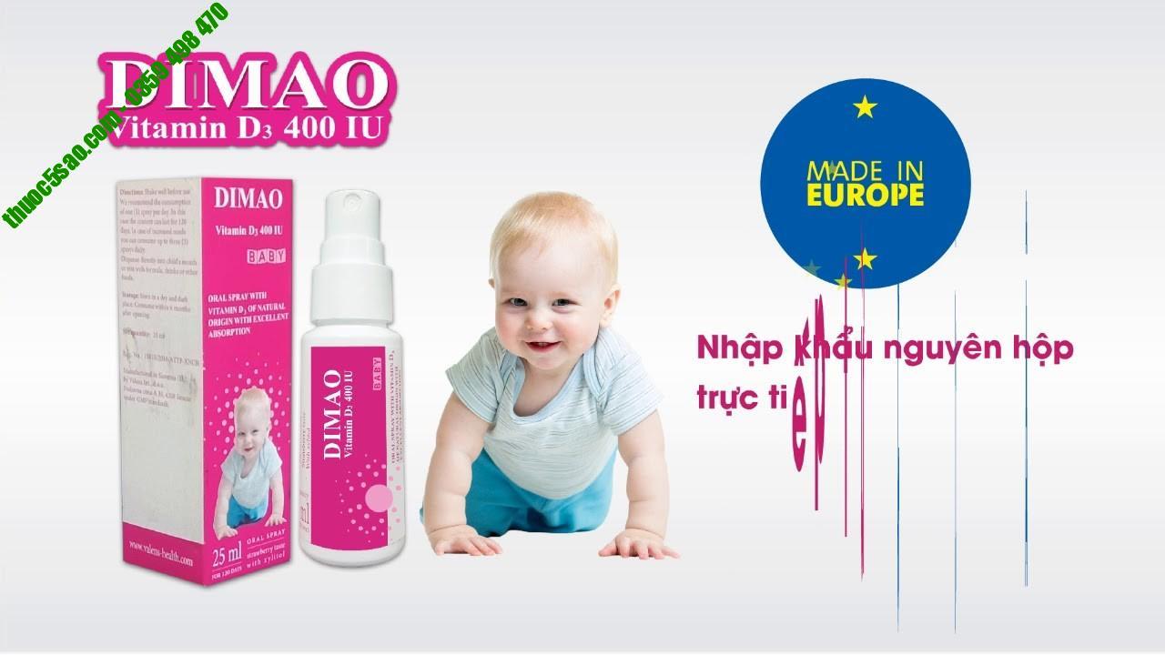 [GIÁ GỐC] Dimao vitamin D3 dạng xịt vượt trội chiều cao cho trẻ