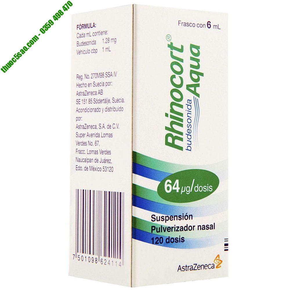 [GIÁ GỐC] Rhinocort Aqua thuốc xịt trị viêm mũi dị ứng, chai xịt 120 liều