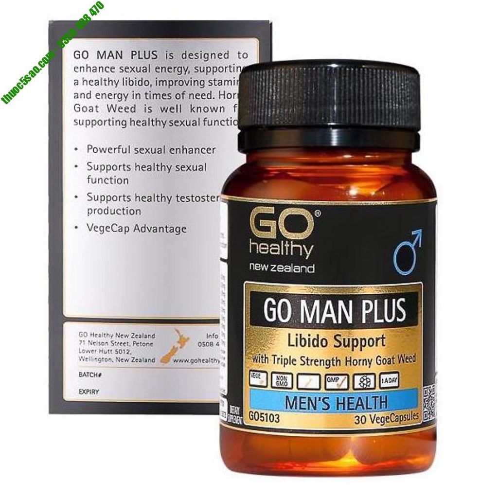 Go Man Plus hộp 30 viên - Bổ thận tráng dương, tăng cường sinh lực