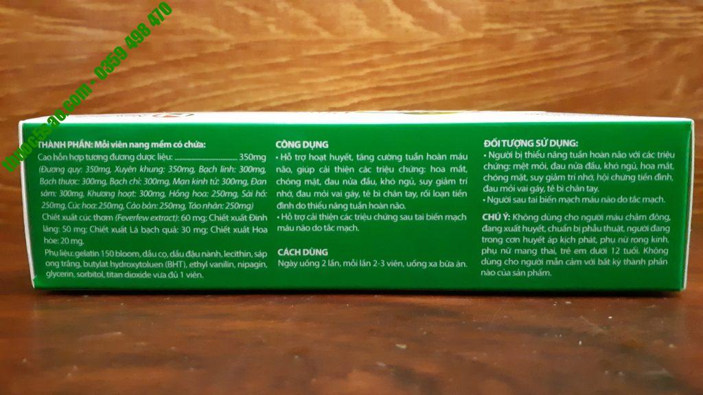 [GIÁ GỐC] Migrin Plus viên uống hỗ trợ tuần hoàn não hộp 20 viên