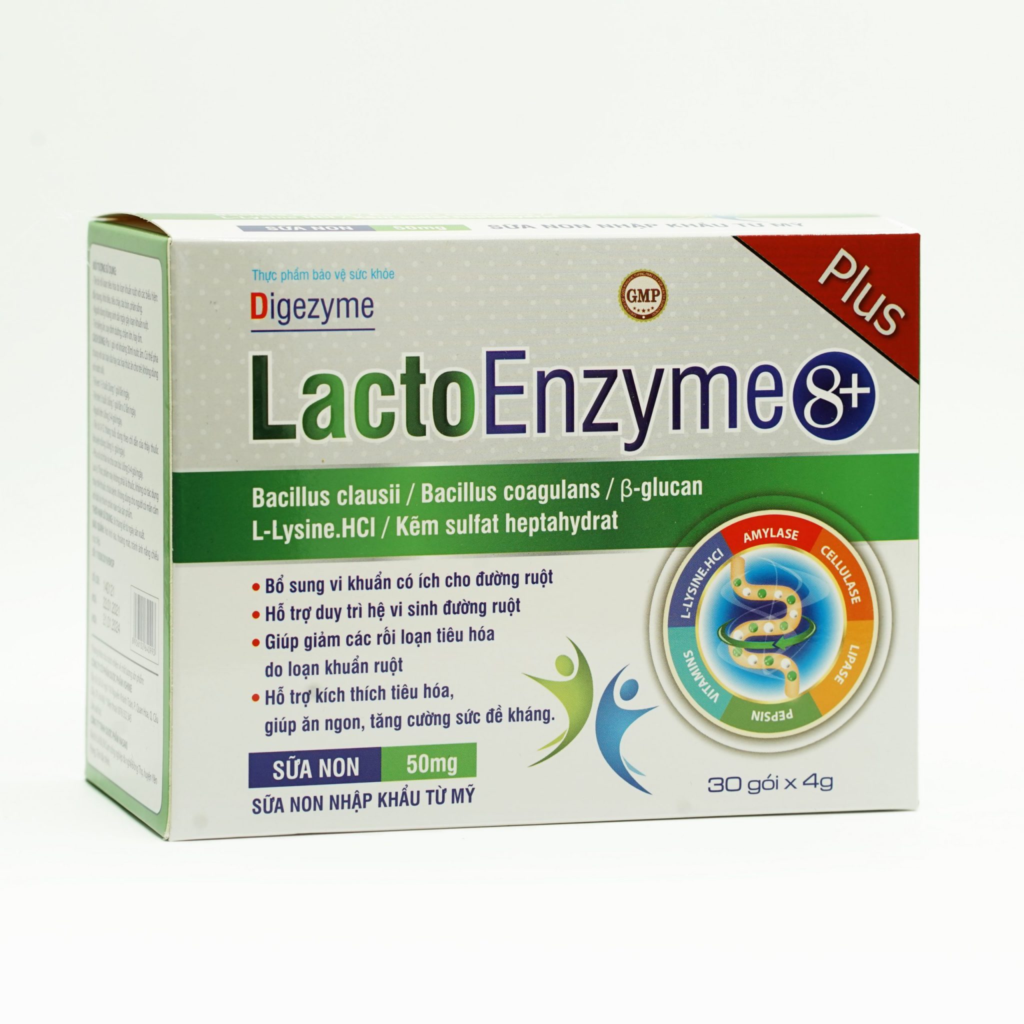 Lacto Enzyme 8+ Plus men vi sinh cho trẻ nhỏ Hộp 30 gói