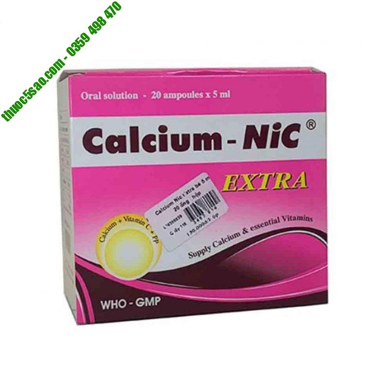 [GIÁ GỐC] CALCIUM NIC EXTRA 10ML bổ sung canxi hộp 20 ống - Thuốc 5 sao ...