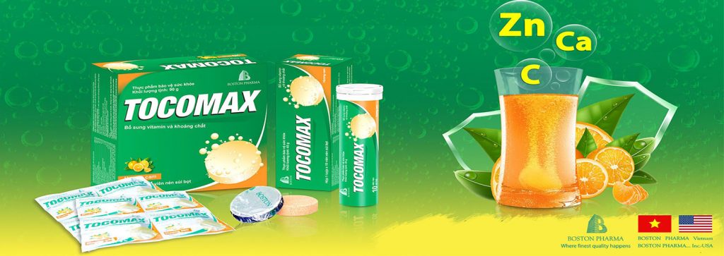 [GIÁ GỐC] Viên sủi Tocomax hương cam bổ sung vitamin tuýp 10 viên