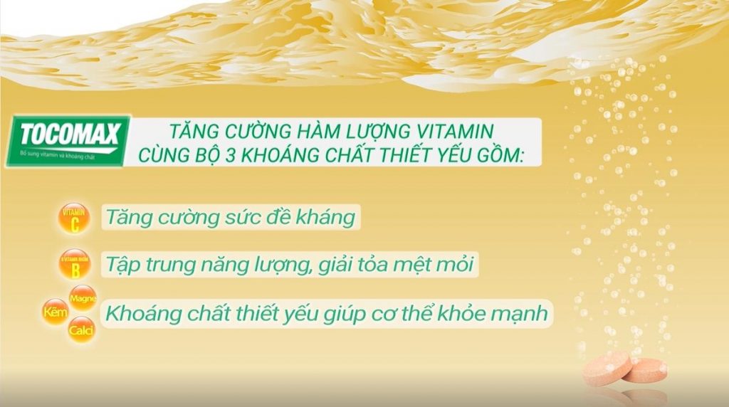 [GIÁ GỐC] Viên sủi Tocomax hương cam bổ sung vitamin tuýp 10 viên