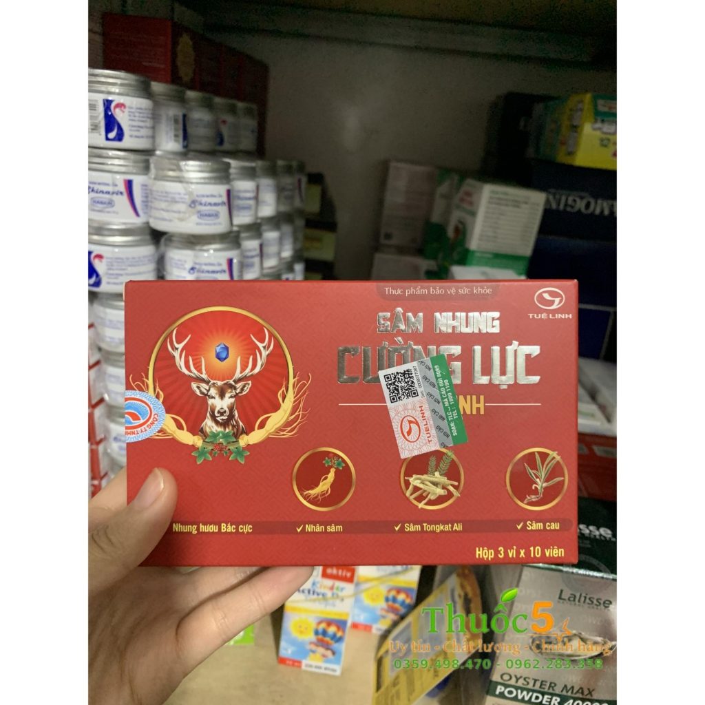 [GIÁ GỐC] Sâm nhung Cường Lực Tuệ Linh Giúp Bổ Thận Hộp 30 viên