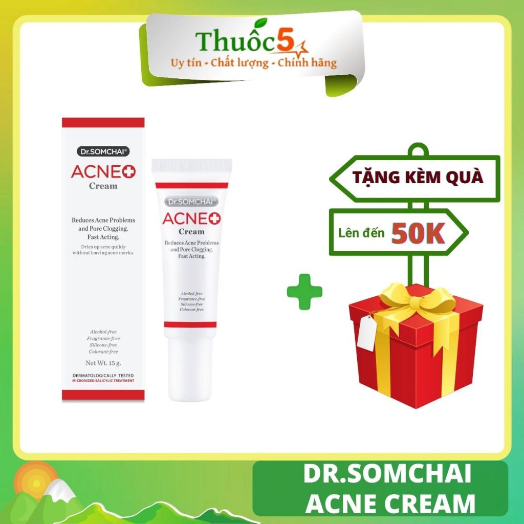 [GIÁ GỐC] Dr.SOMCHAI Acne Cream Trị Mụn Giảm Thâm 15g