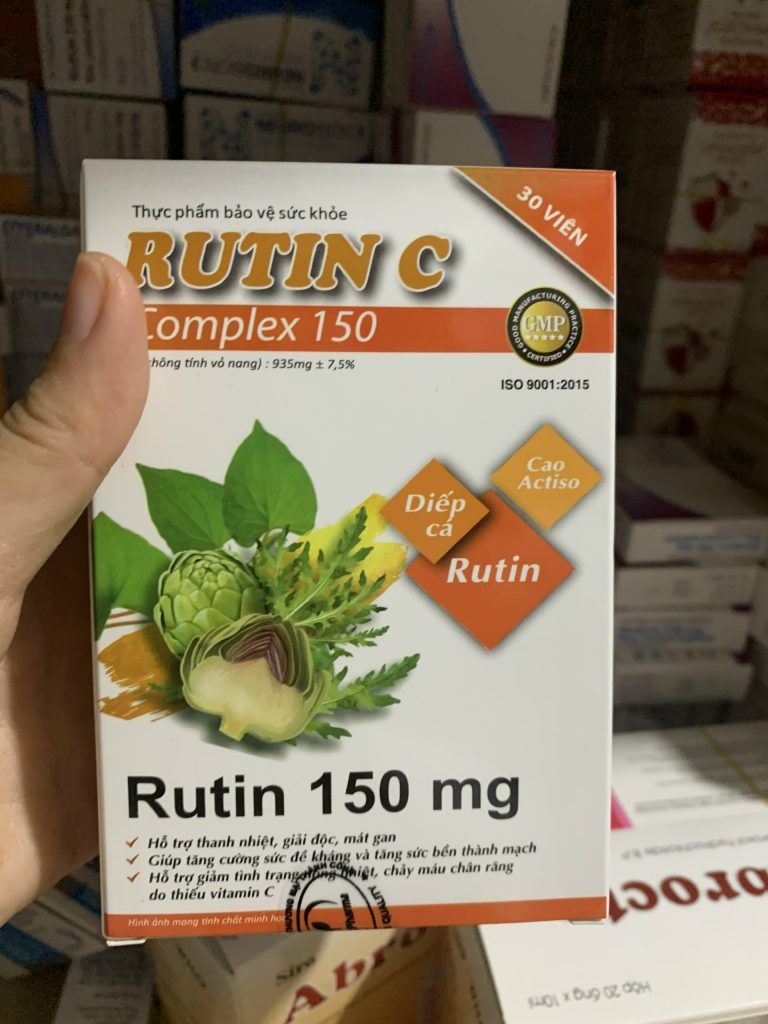 [GIÁ GỐC] Rutin C Complex 150mg giải độc mát gan hộp 30 viên