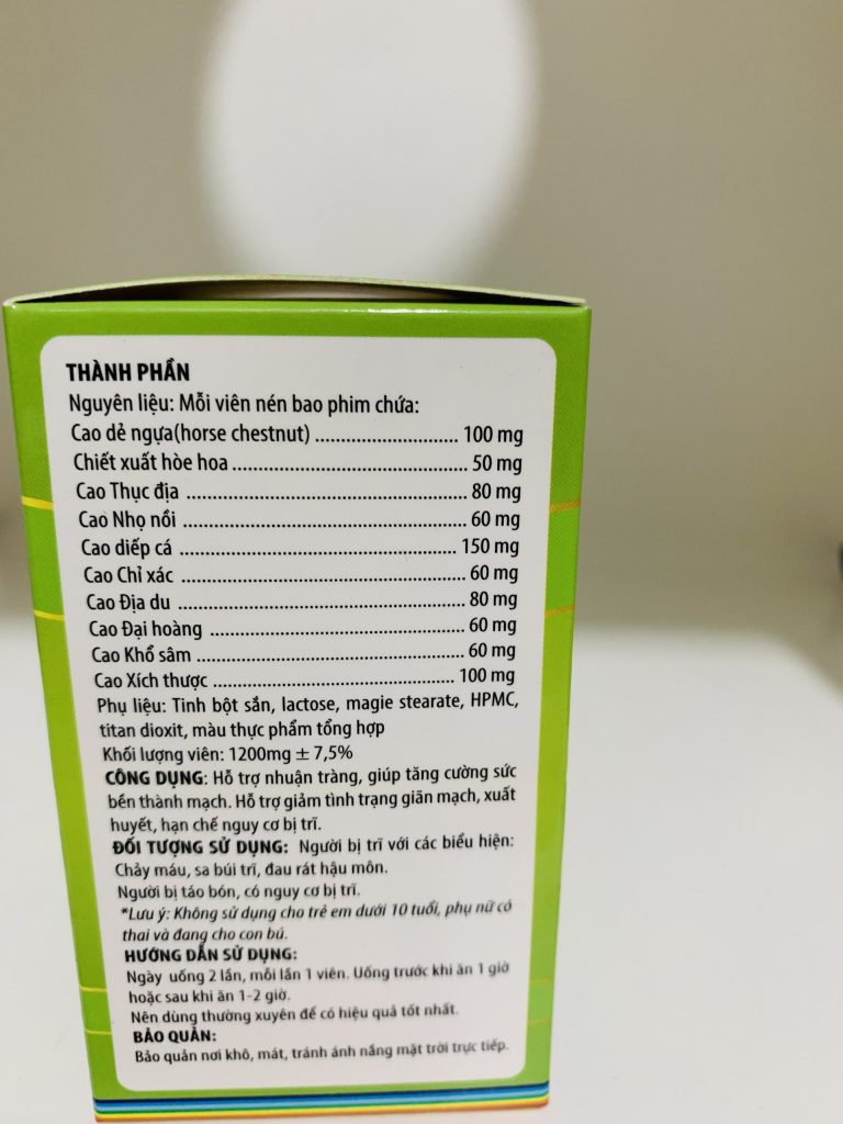 [GIÁ GỐC] Qee Tree viên uống cho người bệnh trĩ hộp 40 viên - Thuốc 5 ...