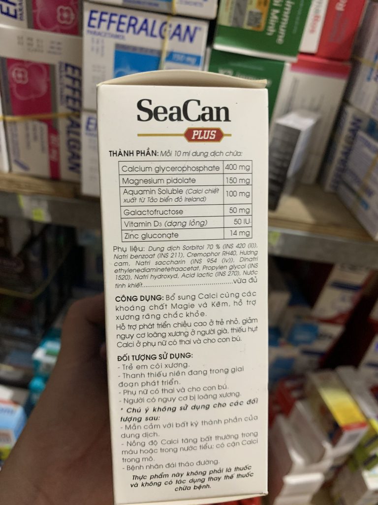 [GIÁ GỐC] SeaCan Plus bổ sung canxi tự nhiên từ tảo biển Hộp 20 ống ...