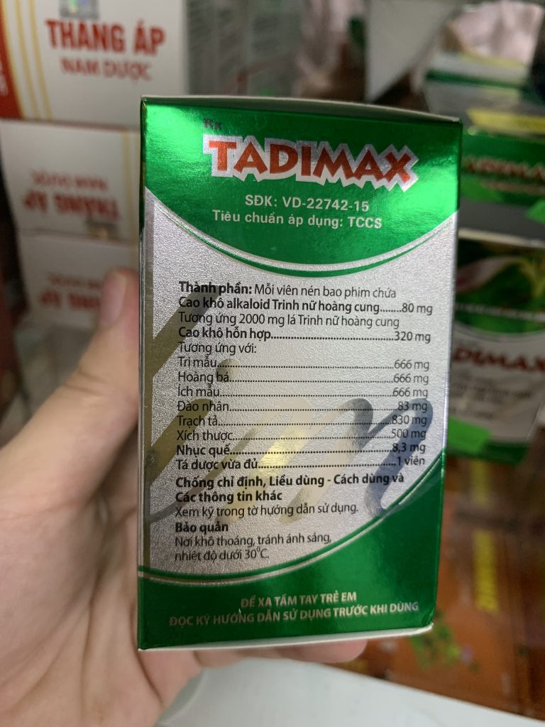 [GIÁ GỐC] Tadimax Danapha giảm u xơ tiền liệt tuyến Hộp 42 viên - Thuốc ...