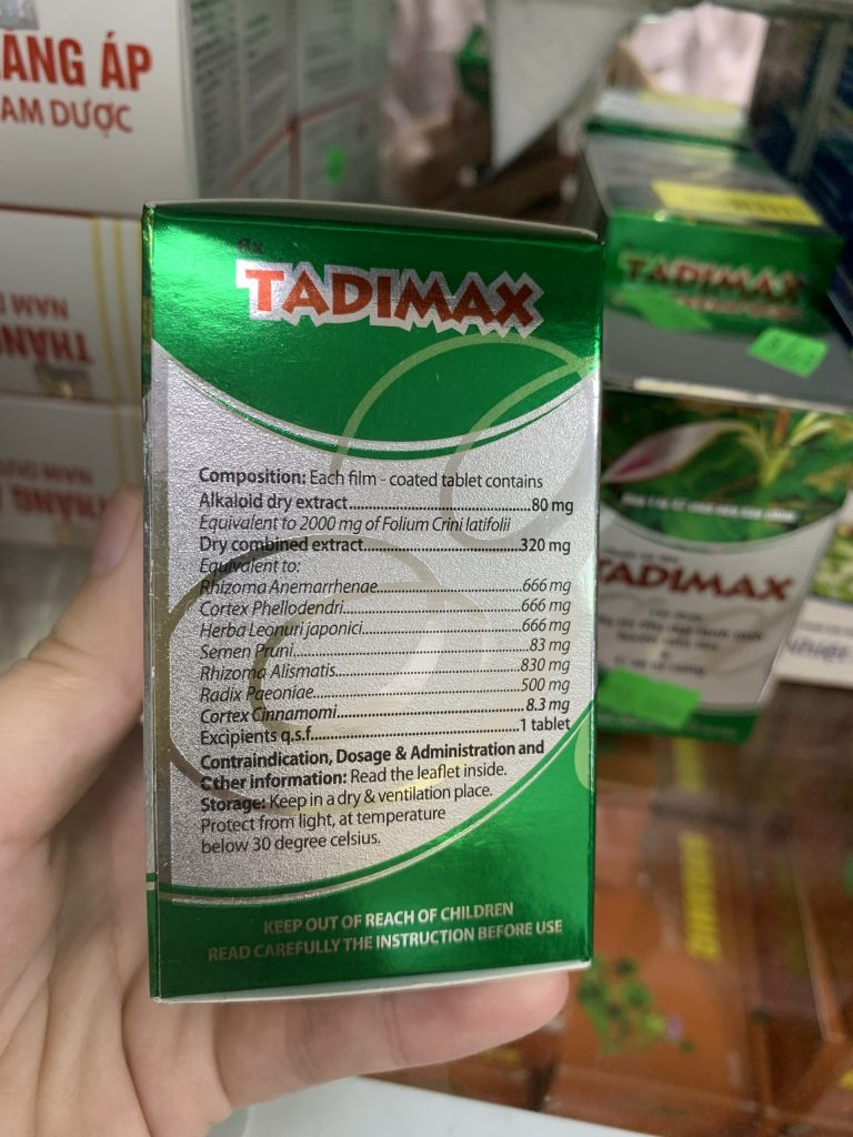 [GIÁ GỐC] Tadimax Danapha giảm u xơ tiền liệt tuyến Hộp 42 viên - Thuốc ...