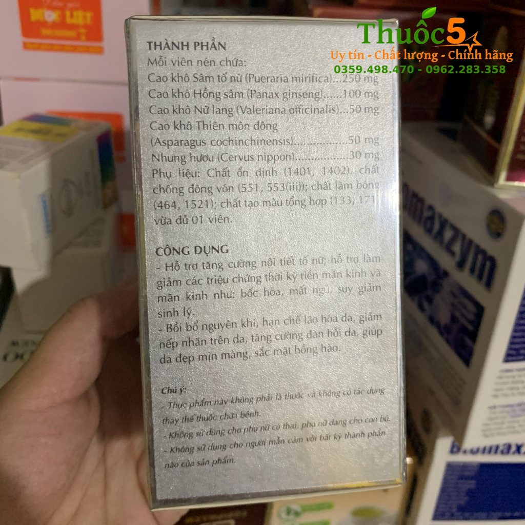 [GIÁ GỐC] Sâm nhung Tố nữ Tuệ Linh tăng nội tiết tố hộp 30 viên