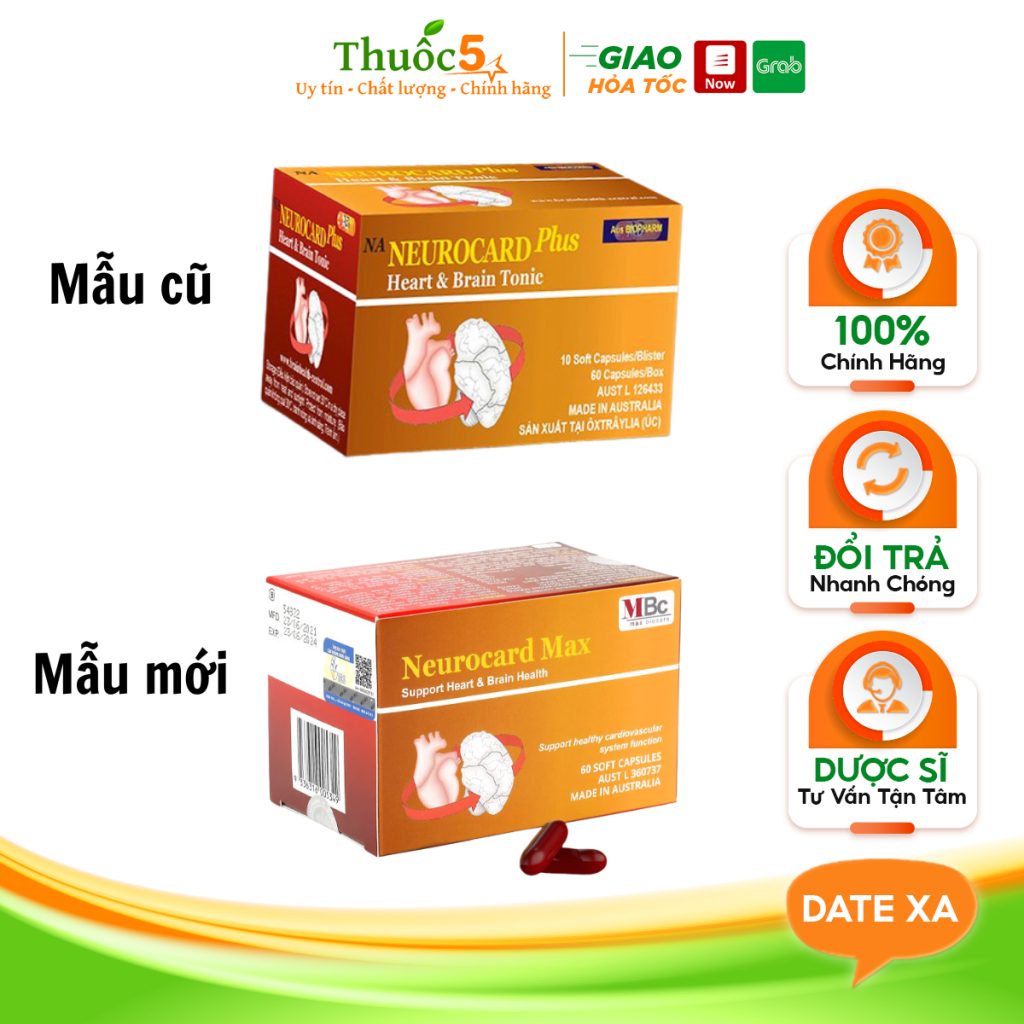 Neurocard Plus Neurocard Max bổ não của Úc hiệu quả