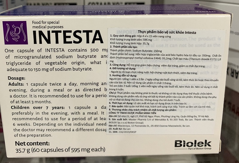 [GIÁ GỐC] Intesta hỗ trợ viêm đại tràng mua ở đâu, cập nhập 2023
